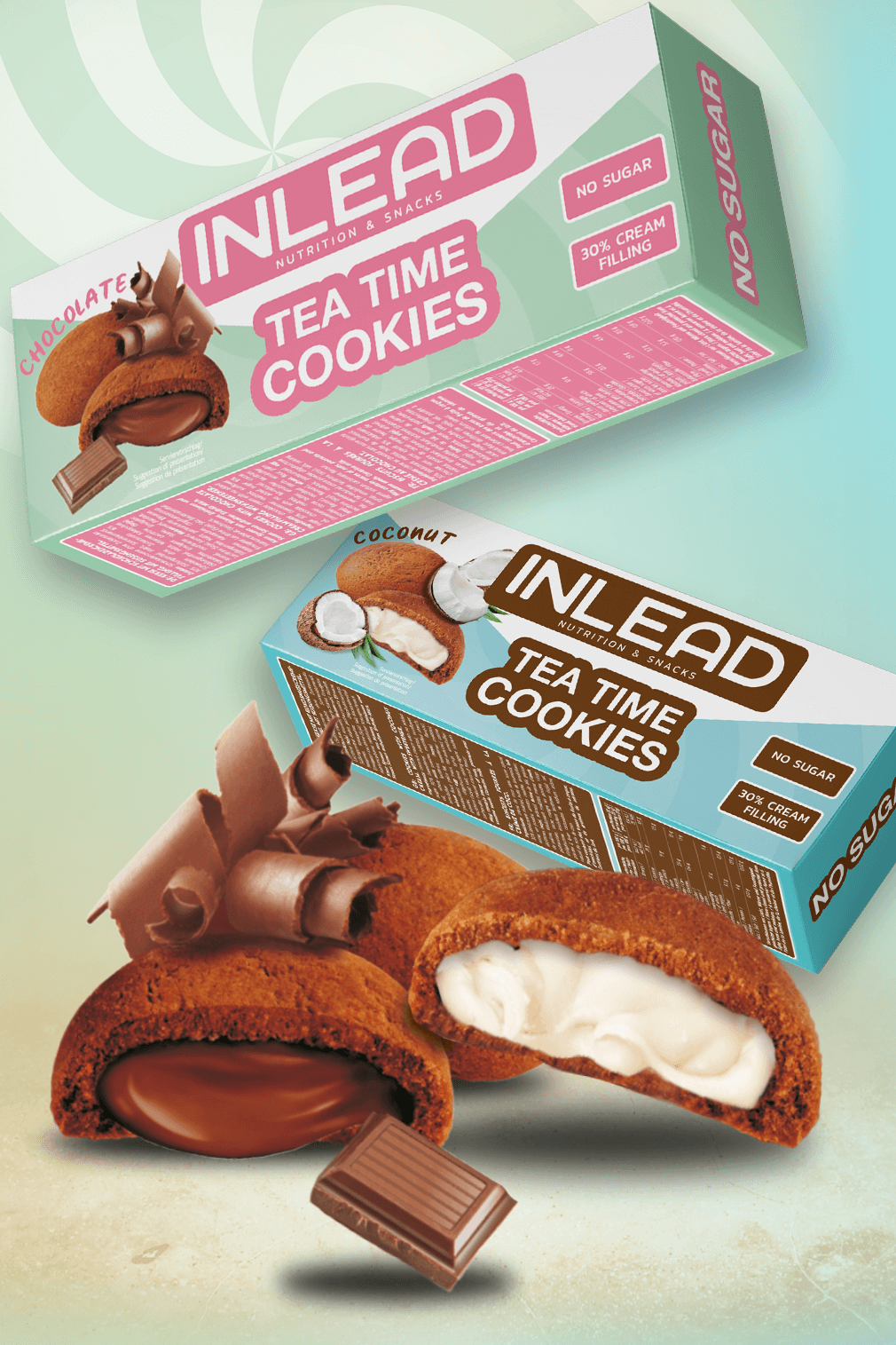 Inlead Tea Time Cookies 150 g Coconut, 2,46